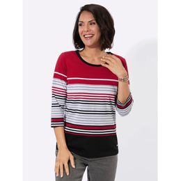 WITT WEIDEN Rundhals-Shirt in rot-wei&szlig;-geringelt | Gr.: 40