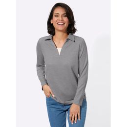 WITT WEIDEN Poloshirt in anthrazit-meliert | Gr.: 44