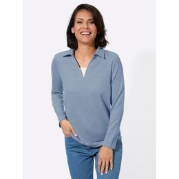 WITT WEIDEN Poloshirt in jeansblau-meliert | Gr.: 38