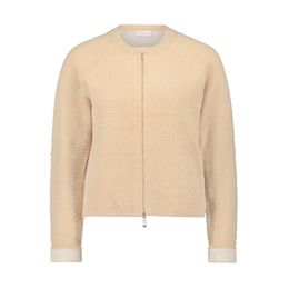 Betty Barclay Casual-Strickjacke mit Rei&szlig;verschluss in Beige | Gr.: 40