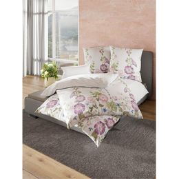 WITT WEIDEN Bettw&auml;sche in wei&szlig;-violett-bedruckt | Gr.: 135 x 200 + 80 x 80 cm