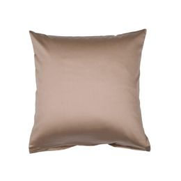 Traumschloss Mako-Satin Kissenbezug in taupe | Gr.: 80x80 cm
