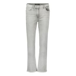 Betty Barclay Slim Fit-Hose mit Waschung in Light Grey Denim | Gr.: 42