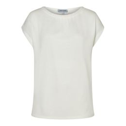 More & More More & More elegantes Kurzarmshirt, Perlenausschnitt in off white | Gr.: 36