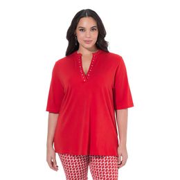 Ulla Popken Shirt in salsa | Gr.: 50-52