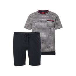 Men Plus Langer Schlafanzug in schwarz | Gr.: XL