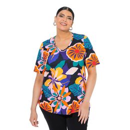 Ulla Popken Shirt in schwarz | Gr.: 58-60