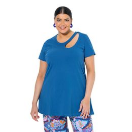 Ulla Popken Longshirt in blau | Gr.: 54-56