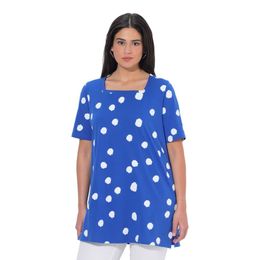 Ulla Popken Shirt in azurblau | Gr.: 54-56