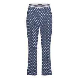 Betty Barclay Casual-Hose Slim Fit in Dunkelblau/Wei&szlig; | Gr.: 38