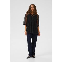 Culture Kurzarm-Bluse CUkasi Oversize fit in Black | Gr.: L