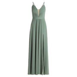 Vera Mont Abendkleid mit Lurexfaden in Green/Silver | Gr.: 44