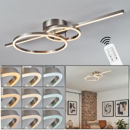 hofstein Goren Deckenleuchte LED Nickel-Matt, 1-flammig