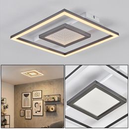 hofstein Hadel Deckenleuchte LED Grau, Wei&szlig;, 1-flammig