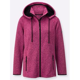 WITT WEIDEN Fleece-Jacke in fuchsia-meliert | Gr.: 38