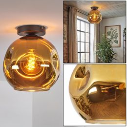 hofstein Ripoll Deckenleuchte Glas 25 cm Gold, 1-flammig