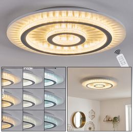 hofstein Lidor Deckenleuchte LED Grau, Wei&szlig;, 1-flammig, Fernbedienung