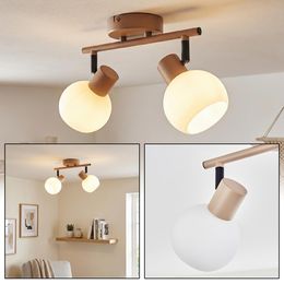 hofstein Lumox Deckenleuchte Beige, Schwarz, 2-flammig