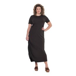 Ulla Popken Midikleid in schwarzbraun | Gr.: 58-60