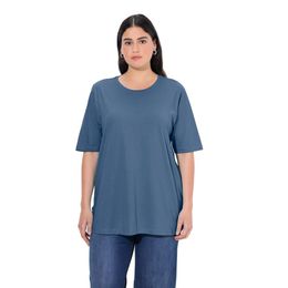 Ulla Popken Shirt in denimblau | Gr.: 46-48