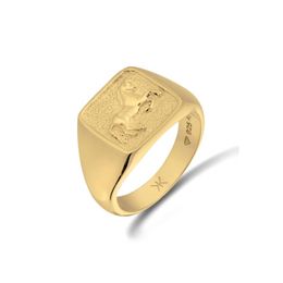 Kuzzoi Ring 925 Sterling Silber in Gold | Gr.: 58