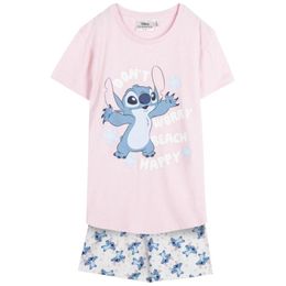 Cerda Schlafanzug kurz Disney Stitch in Rosa | Gr.: 140