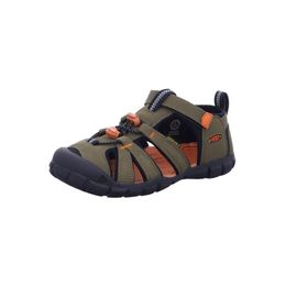 Keen Riemchensandalen SEACAMP II CNX in Dark Olive/Gold Flame | Gr.: 36