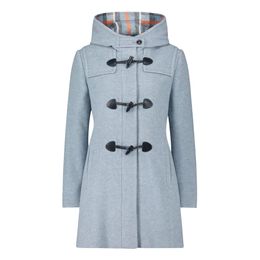 Gil Bret Dufflecoat mit Kapuze in Bright Blue Melange | Gr.: 48