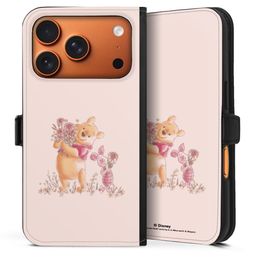 DeinDesign iPhone 17 Pro Handy Klapph&uuml;lle Handyh&uuml;lle aus Kunst Leder schwarz Flip Case Official Licensed Product Winnie The Pooh Piglet Disney Sideflip mit 