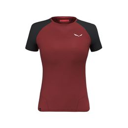 Salewa W PEDROC POLARTEC DELTA T-SHIRT in Dunkelrot | Gr.: 36