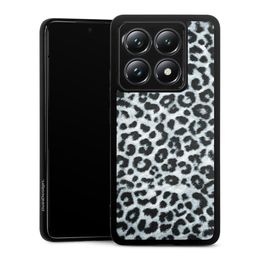 DeinDesign Xiaomi 14T Pro Handy Silikon H&uuml;lle Case schwarz Handyh&uuml;lle Leo Print Fur Animal Look