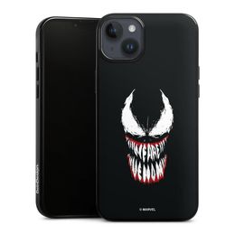 DeinDesign iPhone 14 Plus Handy Silikon H&uuml;lle Case schwarz Handyh&uuml;lle Venom Marvel Official Licensed Product