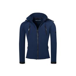 PAULGOS Herren Softshell Jacke Outdoor Funktionsjacke in Navi-Blau | Gr.: M