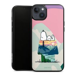 DeinDesign iPhone 14 Plus Handy Silikon H&uuml;lle Case schwarz Handyh&uuml;lle Official Licensed Product Peanuts Snoopy
