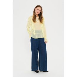 Saint Tropez Langarm-Bluse LabelleSZ Gerade Passform in Elfin Yellow | Gr.: S
