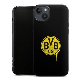 DeinDesign iPhone 14 Plus Handy Silikon H&uuml;lle Case schwarz Handyh&uuml;lle Borussia Dortmund Official Licensed Product Bvb