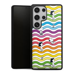 DeinDesign Galaxy S25 Ultra Handy Gallery Case Handyh&uuml;lle 9H Geh&auml;rtetes Glas R&uuml;ckseite H&uuml;lle Snoopy Muster Peanuts Gallery Case