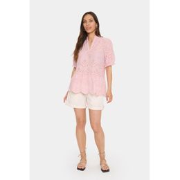 Saint Tropez Kurzarm-Bluse GeleksaSZ Gerade Passform in Pink Nectar | Gr.: S