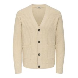 Only & Sons ONLY & SONS Strickjacke in Oatmeal | Gr.: XL