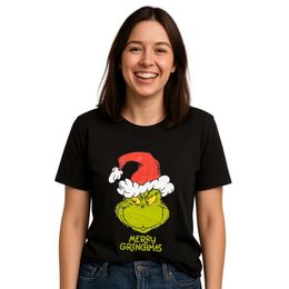 The Grinch T-Shirt Oberteil Shirt Top Rundhals Kurzarm in schwarz | Gr.: XL