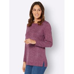 Sieh an! Long-Pullover in malve-meliert | Gr.: 42