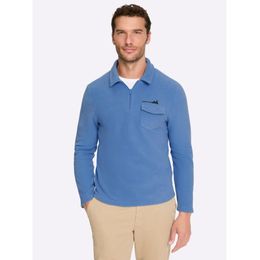 WITT WEIDEN Fleece-Shirt in mittelblau | Gr.: 44-46