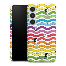 DeinDesign Galaxy S23 Handy Premium Case Smartphone Handyh&uuml;lle Schutzh&uuml;lle gl&auml;nzend Snoopy Muster Peanuts Premium Case