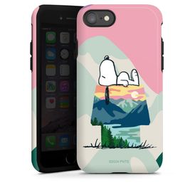 DeinDesign iPhone SE (2022) Handy Panzer Handyh&uuml;lle robuste Outdoor H&uuml;lle Schutzh&uuml;lle gl&auml;nzend Official Licensed Product Snoopy Peanuts Tough Case