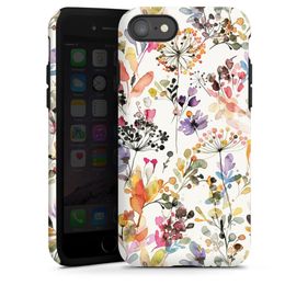 DeinDesign iPhone SE (2020) Handy Panzer Handyh&uuml;lle robuste Outdoor H&uuml;lle Schutzh&uuml;lle gl&auml;nzend Pastel Flower Muster Tough Case