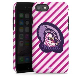 DeinDesign iPhone SE (2022) Handy Panzer Handyh&uuml;lle robuste Outdoor H&uuml;lle Schutzh&uuml;lle gl&auml;nzend Alice In Wonderland Disney Grinning Cat Tough Case