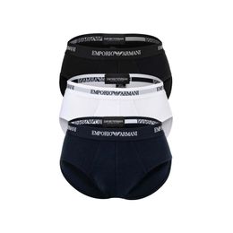 Emporio Armani Slip 3er Pack in Wei&szlig;/Blau/Schwarz | Gr.: M