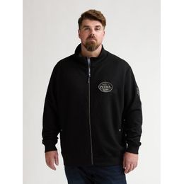 PETROL INDUSTRIES Casual Strickjacke in &Uuml;bergr&ouml;&szlig;e Kil&oacute;metro in Schwarz | Gr.: 4XL