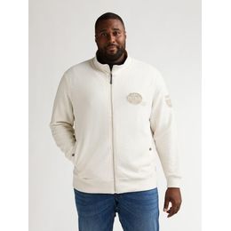 PETROL INDUSTRIES Casual Strickjacke in &Uuml;bergr&ouml;&szlig;e Kil&oacute;metro in Wei&szlig; | Gr.: 3XL