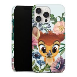 DeinDesign iPhone 15 Pro Max Handy Premium Case Smartphone Handyh&uuml;lle Schutzh&uuml;lle matt Disney Bambi Flowers Premium Case
